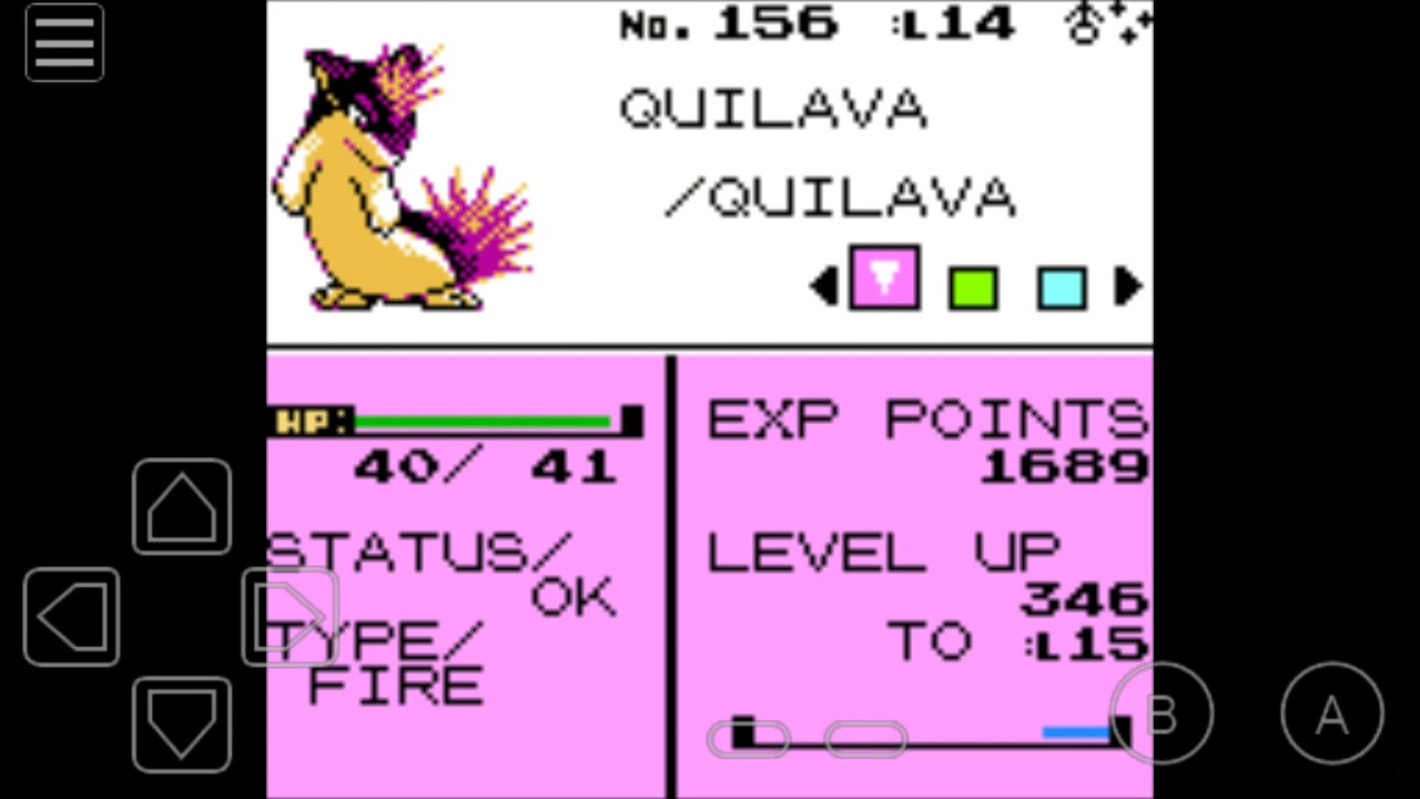 Shiny Cyndaquil evolves into shiny Quilava (Pokemon Crystal) - YouTube