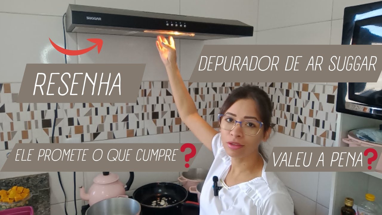 RESENHA DO DEPURADOR DE AR SUGGAR SLIM 80 cm / COMO FUNCIONA NA PRÁTICA! Dia a dia com Érica ...