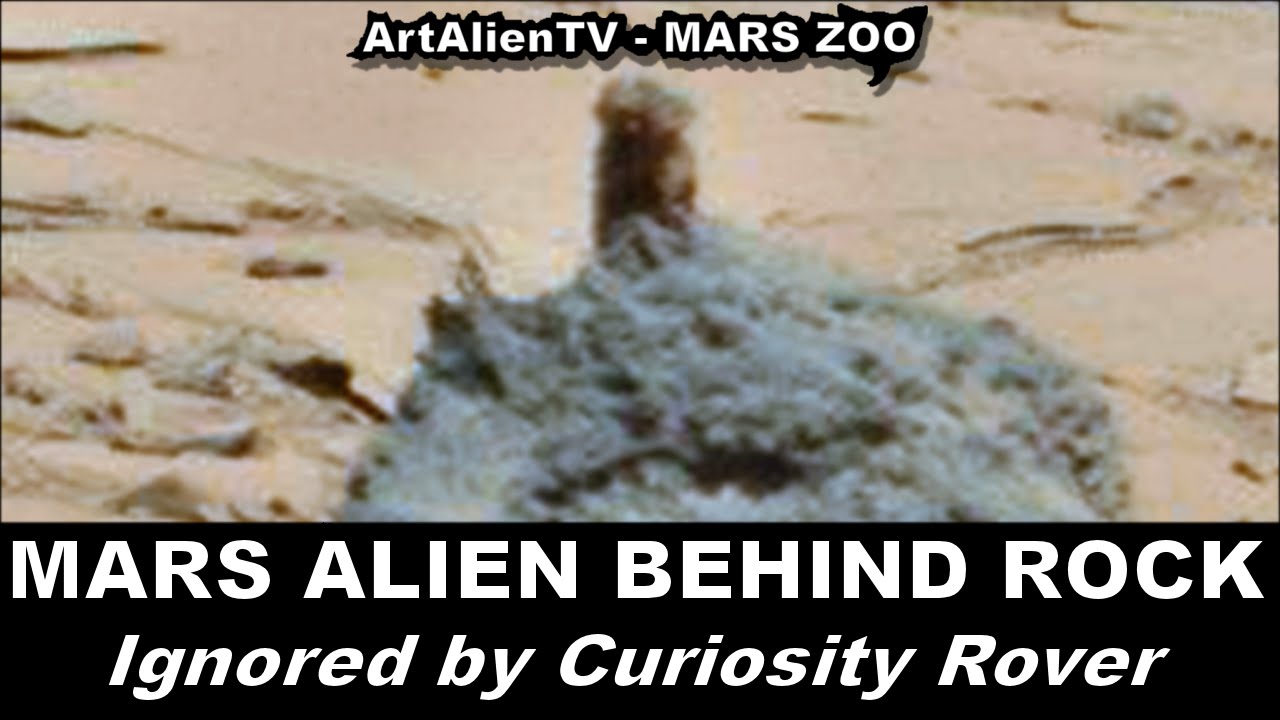 TINY MARS MAN BEHIND ROCK - Ignored by Curiosity. (R) AtAlienTV - 1080p ...
