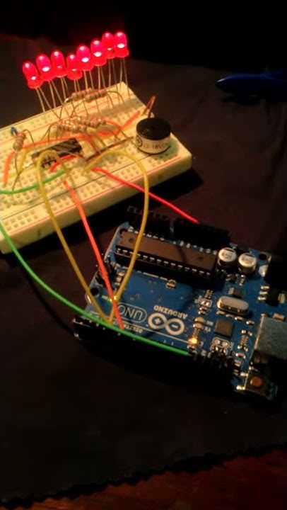 Arduino and 8 LEDs - YouTube