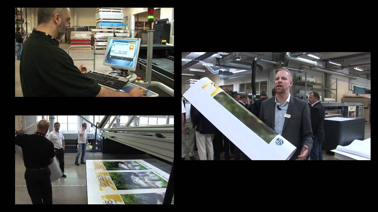 HP Scitex FB7500: At open doors of Gigantprint 2011 - YouTube