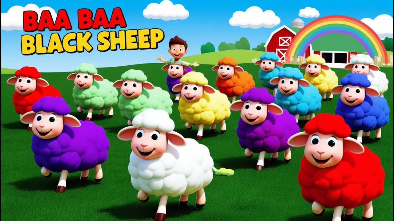 Baa Baa Black Sheep | Learn colors with Baa Baa Black Sheep | Nursery ...