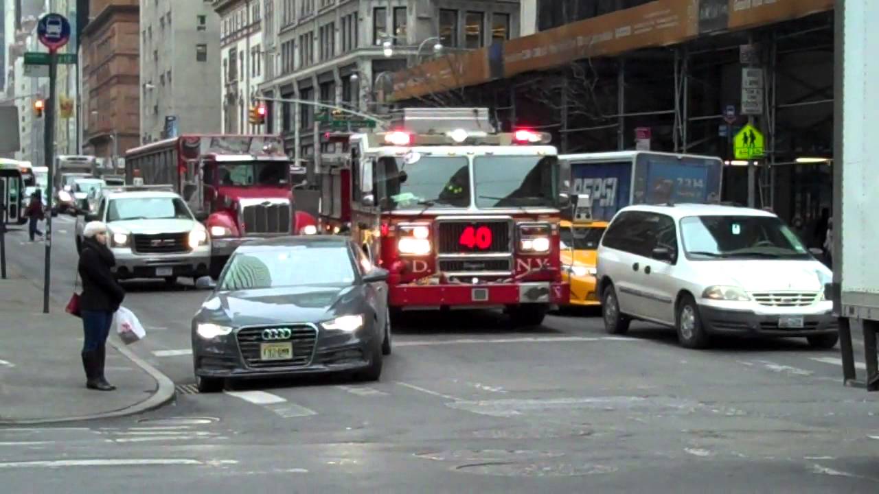 FDNY HD - Engine 40 Responding "Cavemen" - YouTube
