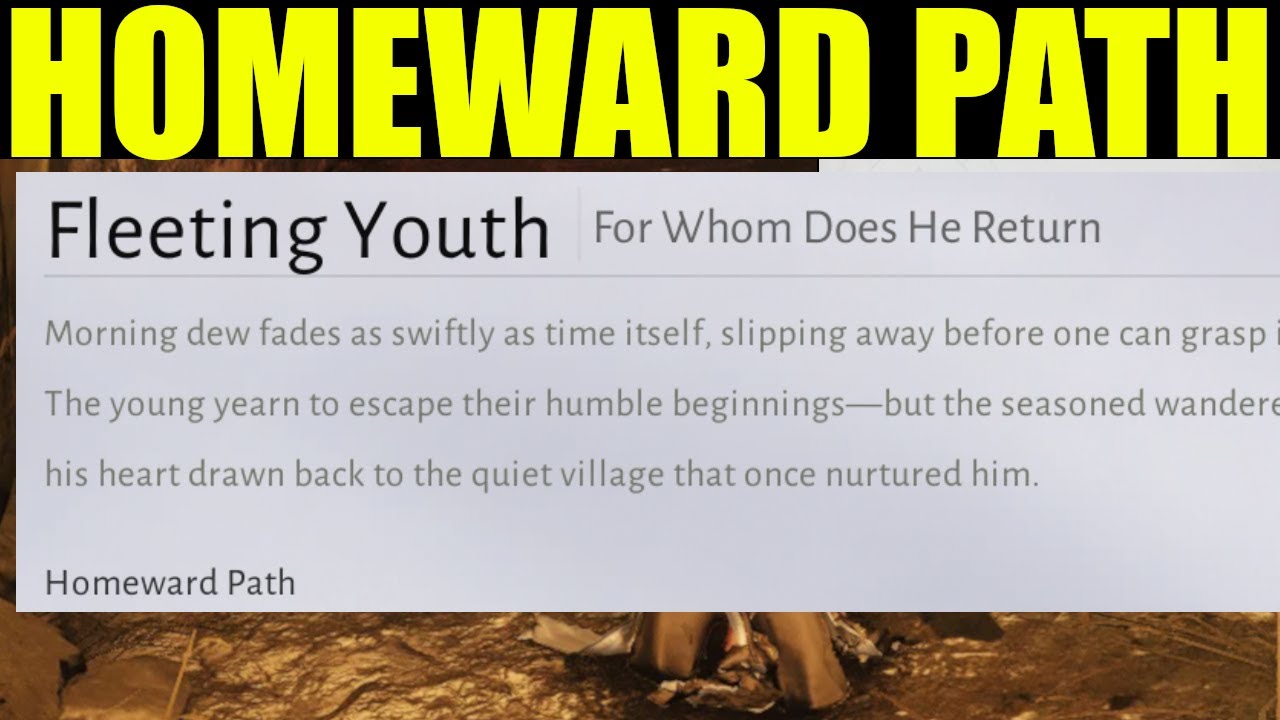 Where winds meet - fleeting youth | homeward path quest guide (where to ...