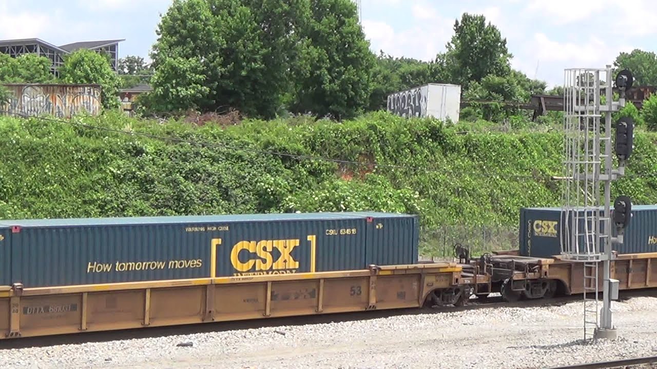 HD: CSX 542 leads CSX Q042-27 in Atlanta, GA - YouTube