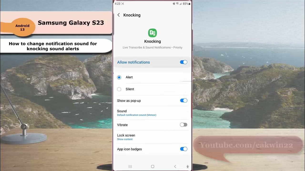 Samsung Galaxy S23 Ultra : How to change notification sound for ...