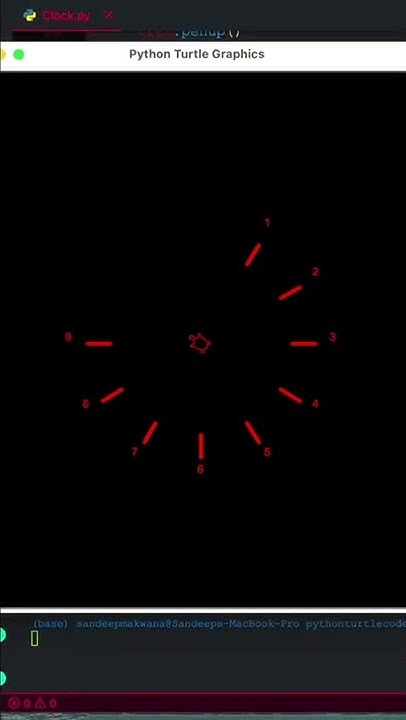 Create Clock Classic Using Python Turtle | Python Turtle | #shorts # ...