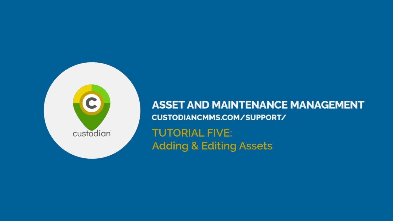 Custodian CMMS Tutorial 5 - Assets, Categories, and Types - YouTube