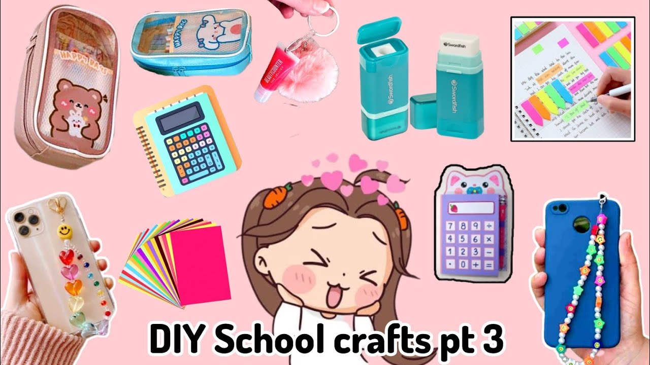 4 DIY School Crafts Ideas 💡/school crafts/paper crafts - YouTube