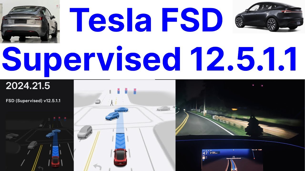 Tesla FSD Supervised 12.5.1.1 Software Update - YouTube