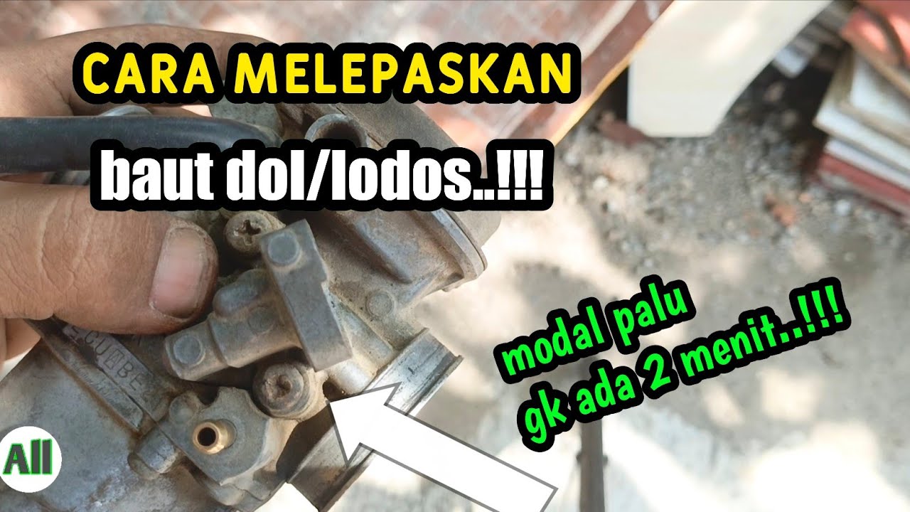 cara membuka baut yang dol di motor - YouTube