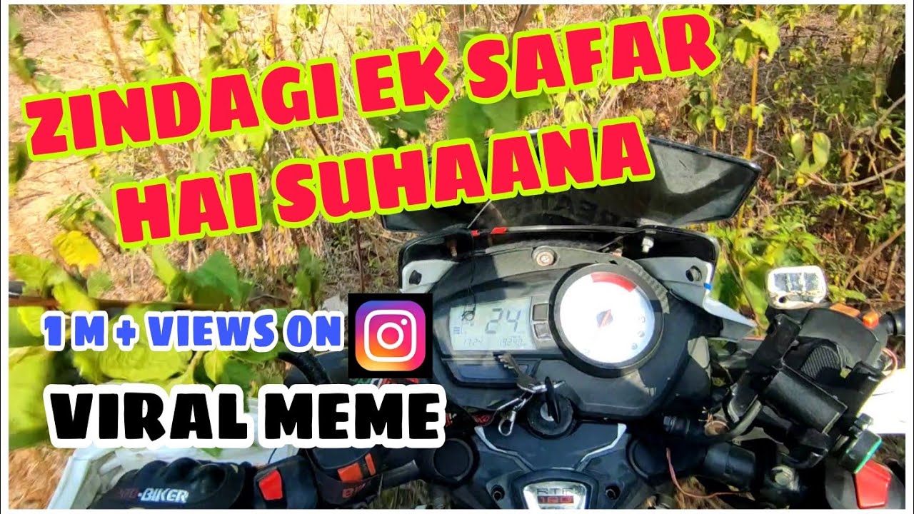 Viral Crashed Singing Boy meme Zindagi Ek Safar Hai Suhana Yaha kal Kya ...
