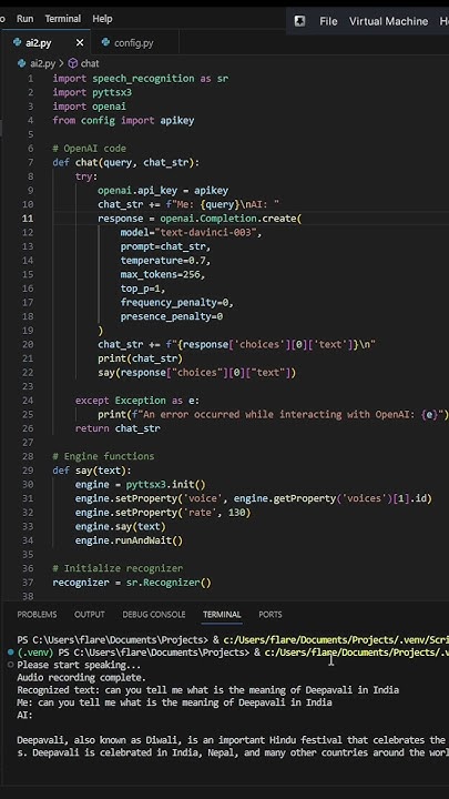 Python LIVE AI Assistant | Diwali Special 🪔 🎇 2023 - YouTube