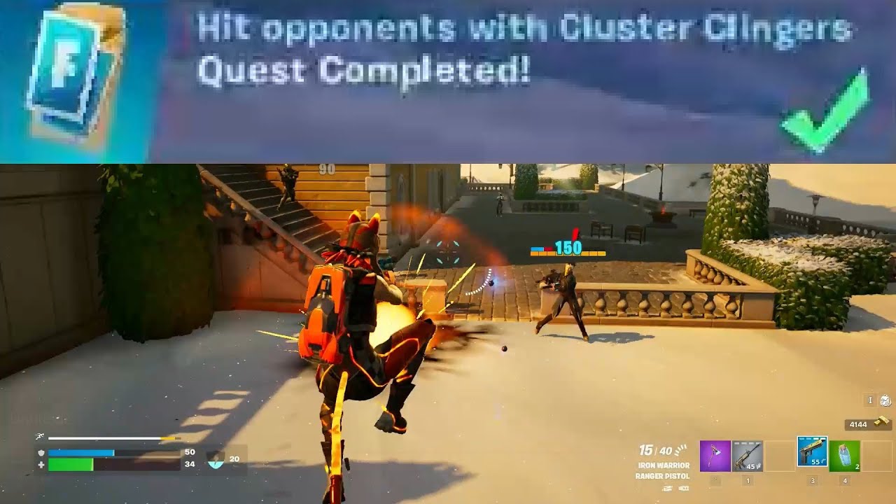 Hit opponents with Cluster Clingers Fortnite - YouTube