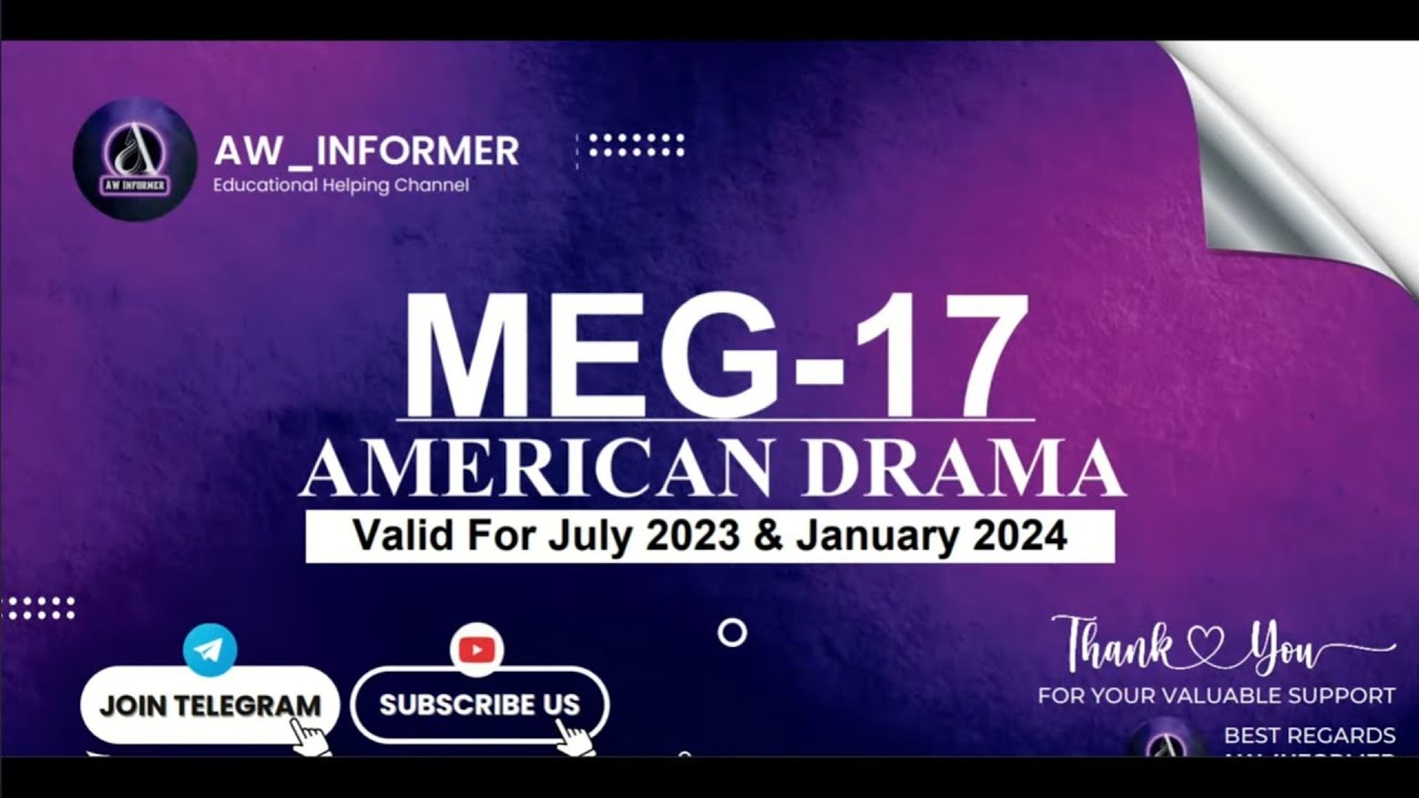 MEG 17 SOLVED ASSIGNMENT IN ENGLISH 23-24 | MEG 17 SOLVED ASSIGNMENT 23 ...