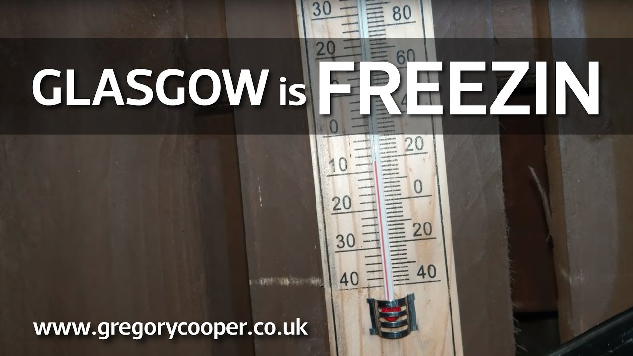 7am and Minus 8 degrees - cold weather in Glasgow Scotland - YouTube