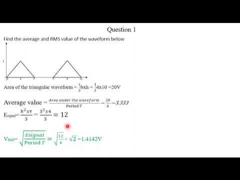 How to Solve RMS & Average Value Problems–Questions & Answers! - YouTube