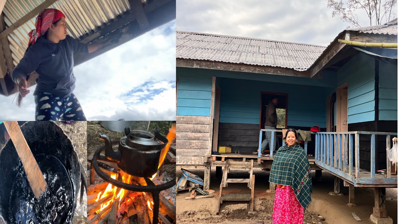 | Village house painting | Alkatra island 🏝️ | Village life vlog ...