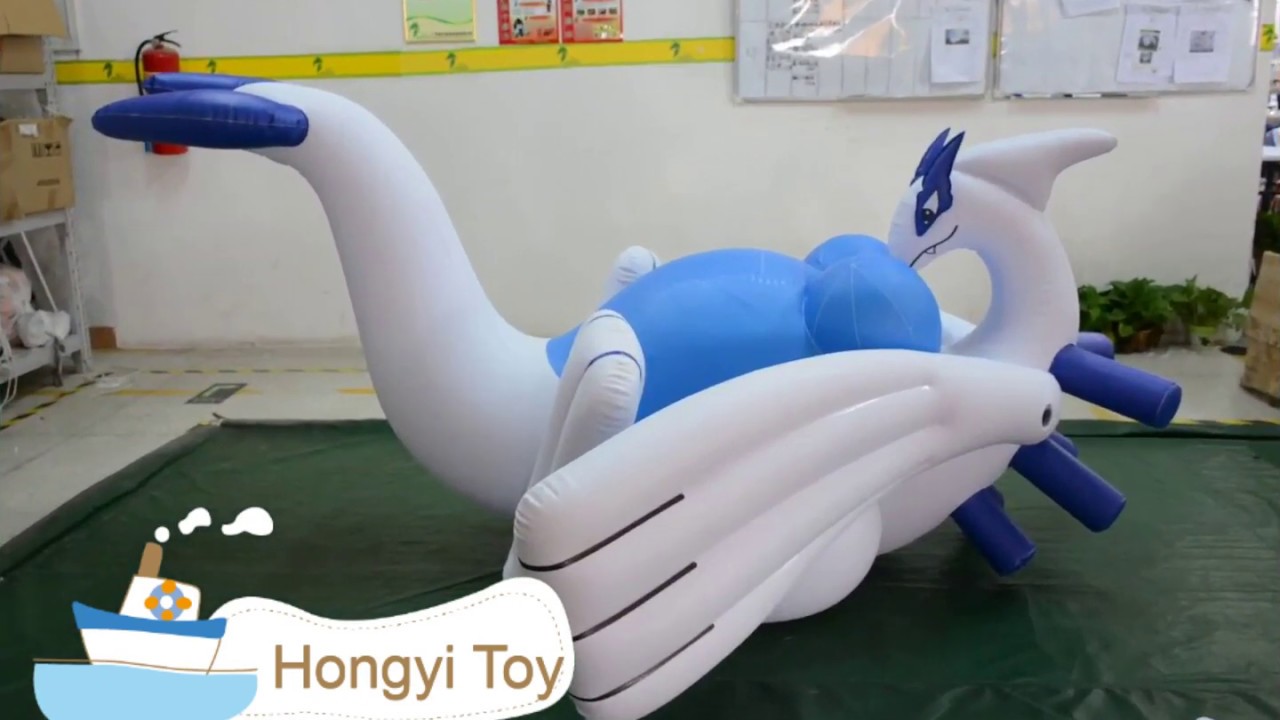 Custom Inflatable Lugia Pokemon air character Hongyi Toy - YouTube