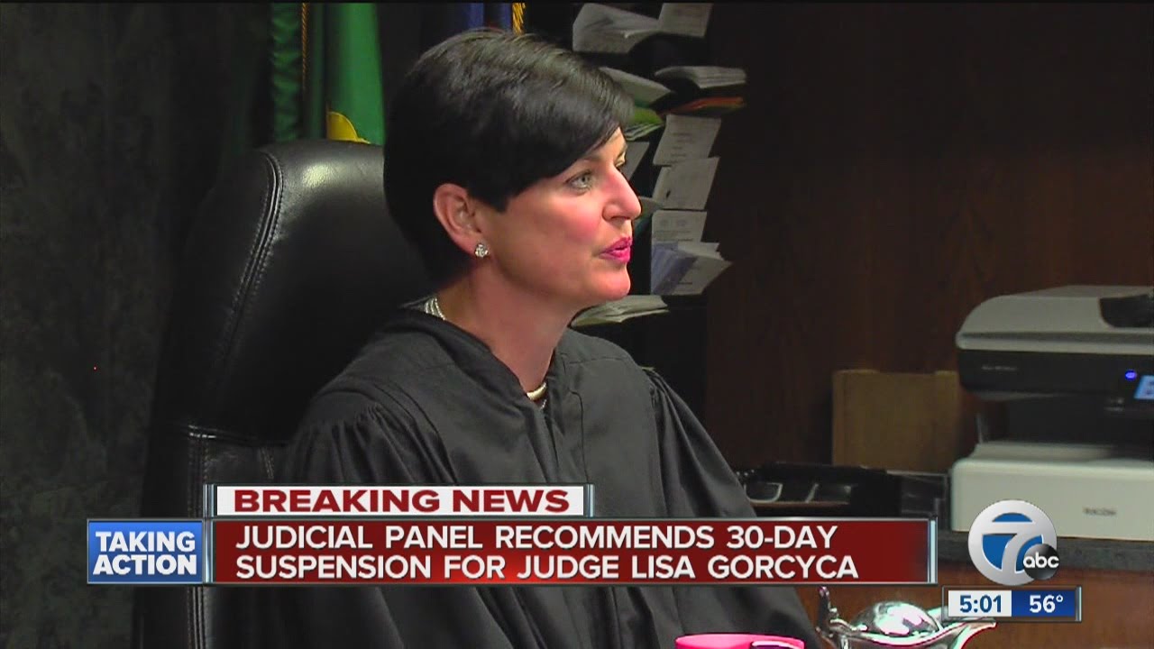 30 days suspension for Judge Lisa Gorcyca, Michigan Judicial Tenure ...