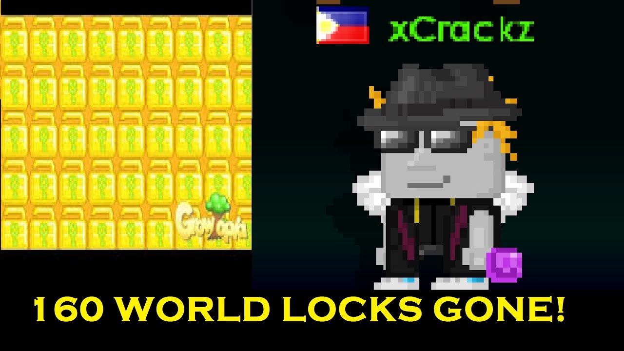 Growtopia - 160 World Locks Gone! - YouTube