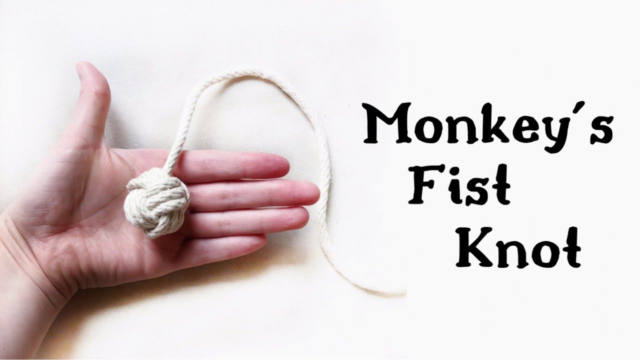 How to Make a Monkey's Fist Knot with NO MARBLE - YouTube
