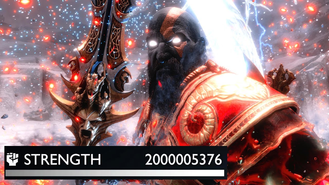 2 BILLIONS STATS Ares Armor Dark Kratos VS Thor [GOD MODE MODDED STATS ...