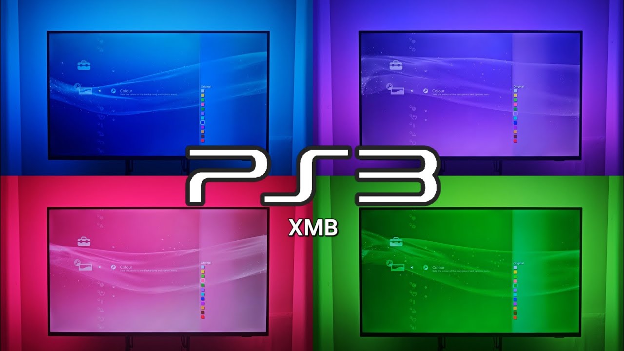 PS3 XMB Colours with Ambient Lighting - YouTube