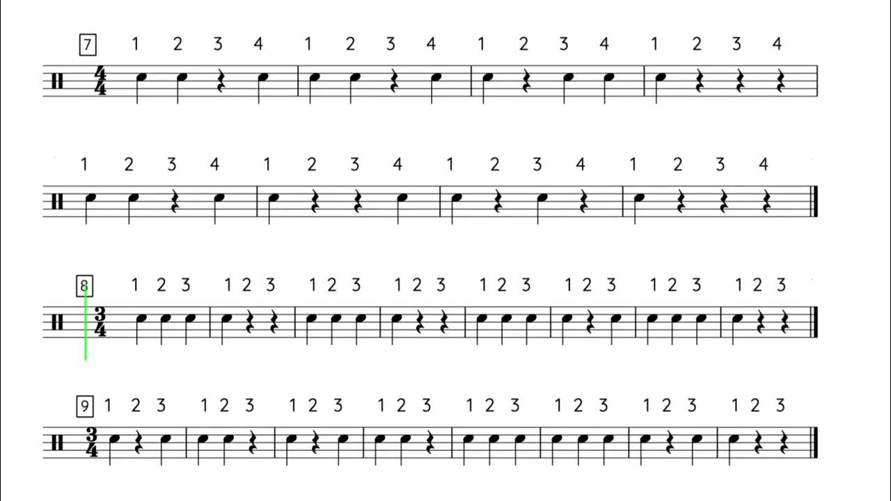 Quarter notes and rests reading exercises [BEGINNER] - YouTube