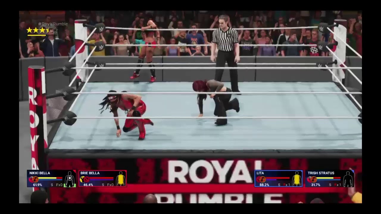 WWE 2k19 The Bella Twins vs. Lita & Trish Stratus - WWE Women's Tag ...