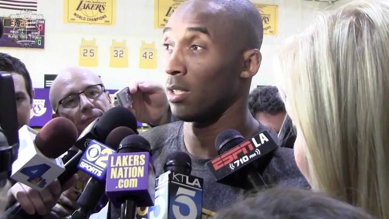 Lakers Practice: Kobe Bryant Reacts to Steve Blake's Surgery - YouTube