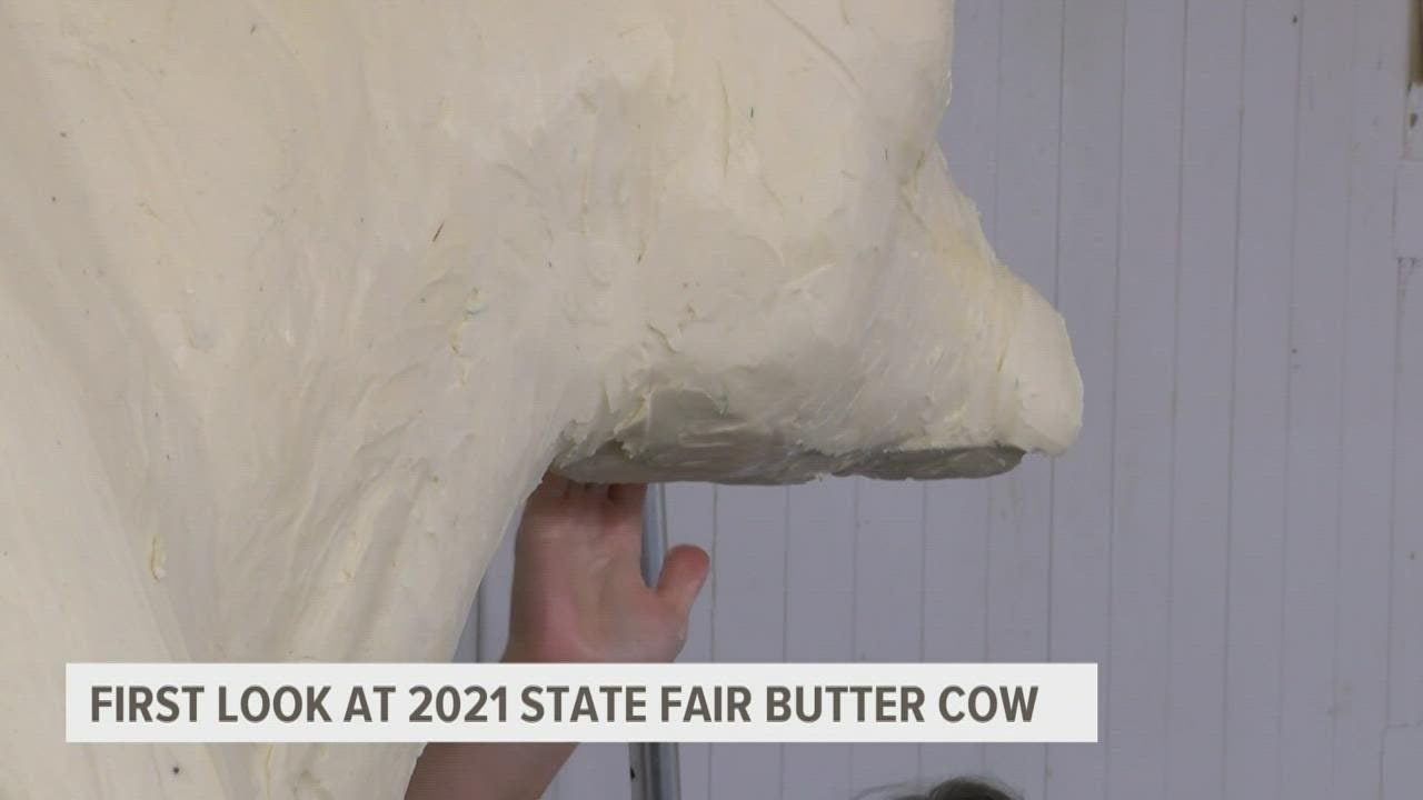 2021 Iowa State Fair: Getting a sneak peak at the legendary Butter Cow ...