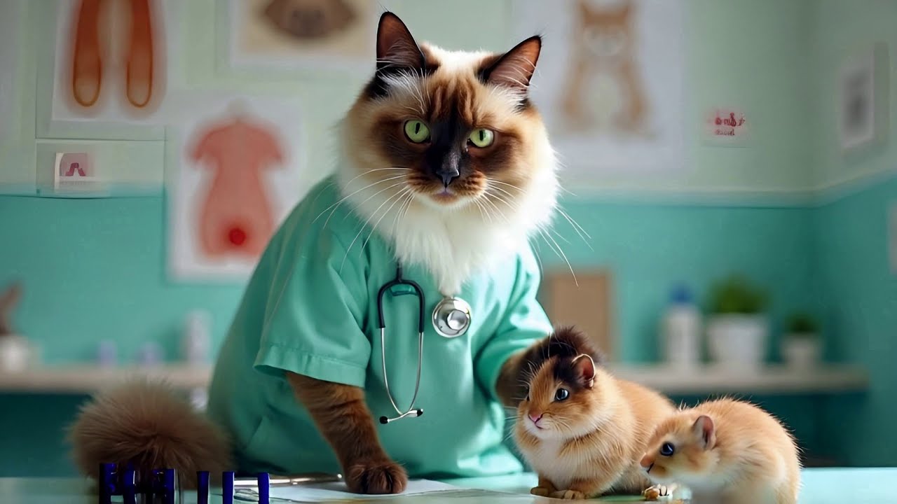 😸Cute & Funny Cats 🐾 3 Minutes of AI Cat Therapy 🐈 Cats 🐾 & Uniforms 👔 ...