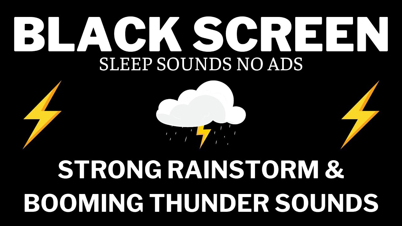 Strong Rainstorm & Booming Thunder | Conquer Stress for Peaceful Sleep ...