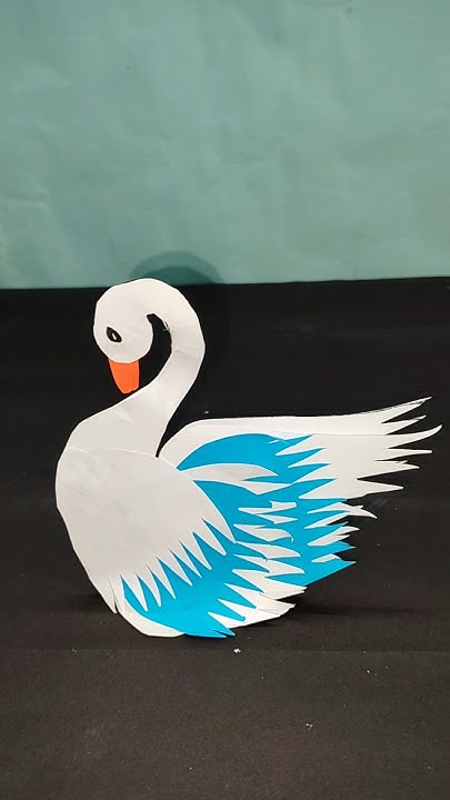 Easy swan paper craft/bird paper craft ideas/swan origami art#paper ...