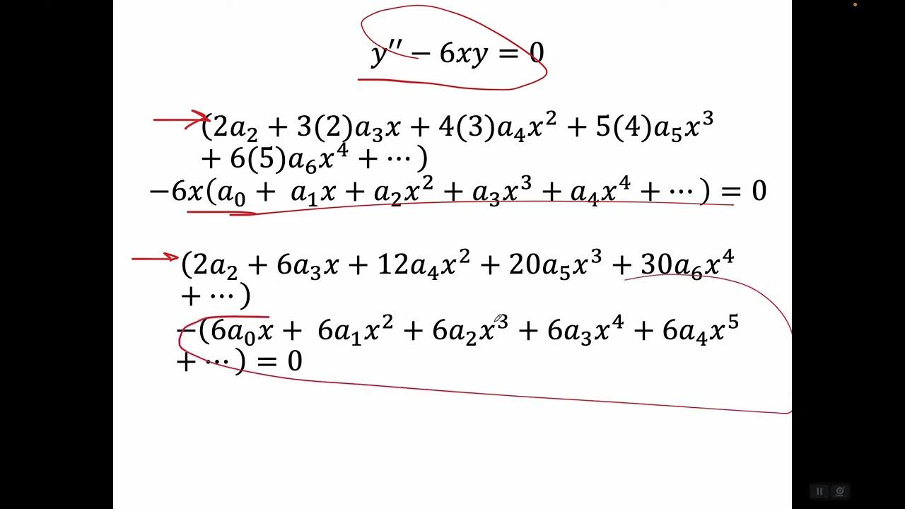 Power Series Solutions of Second-Order Differential Equations - YouTube