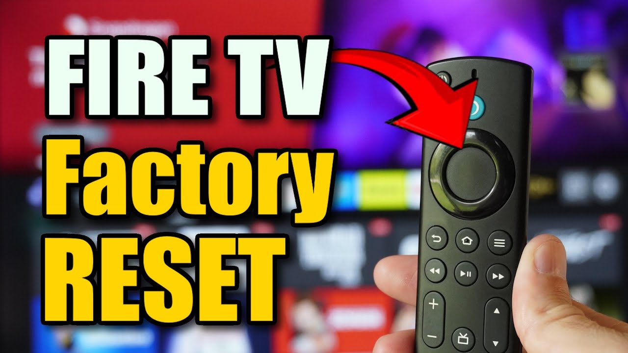 How to Factory Reset back to factory default on Amazon Fire TV (Easy ...