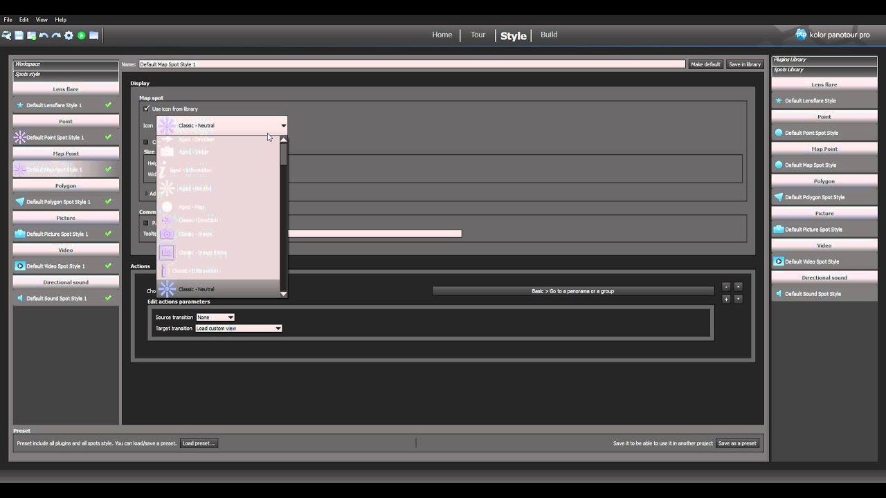 Spots Library in Panotour Pro 2 - YouTube