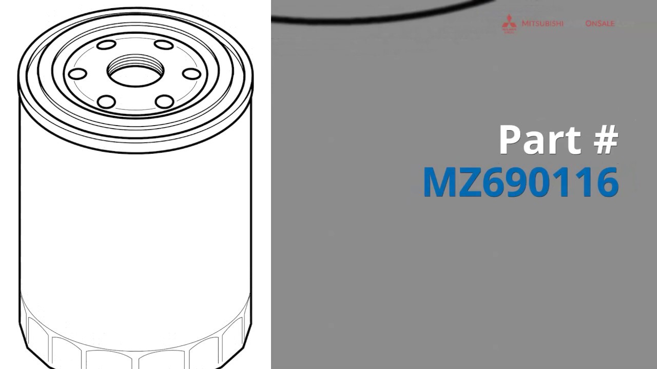 Mitsubishi Oil Filter - YouTube