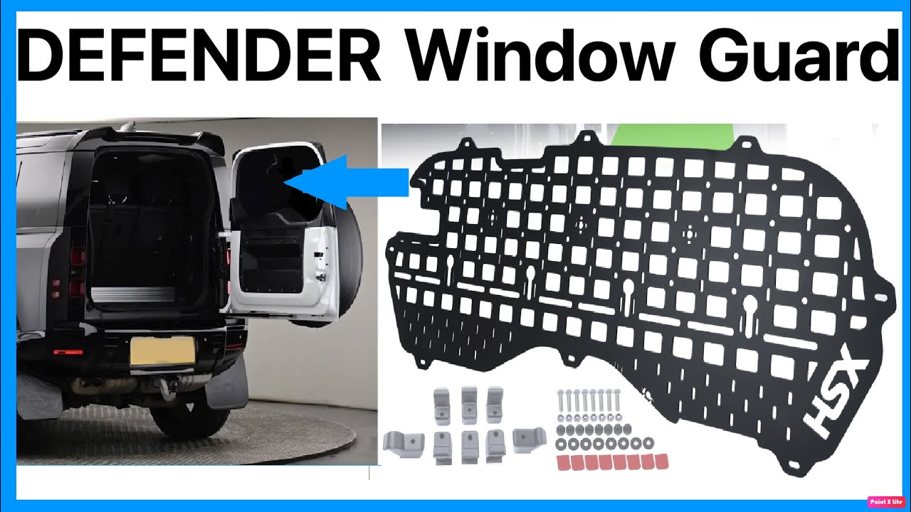 Rear Door Molle Plate / Window Guard for New Land Rover Defender L663 ...