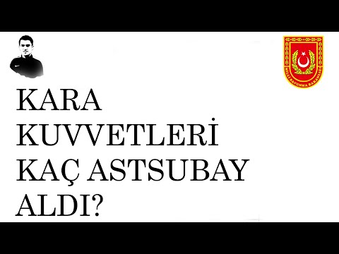 2020 KARA KUVVETLERİ ASTSUBAY KONTENJANI