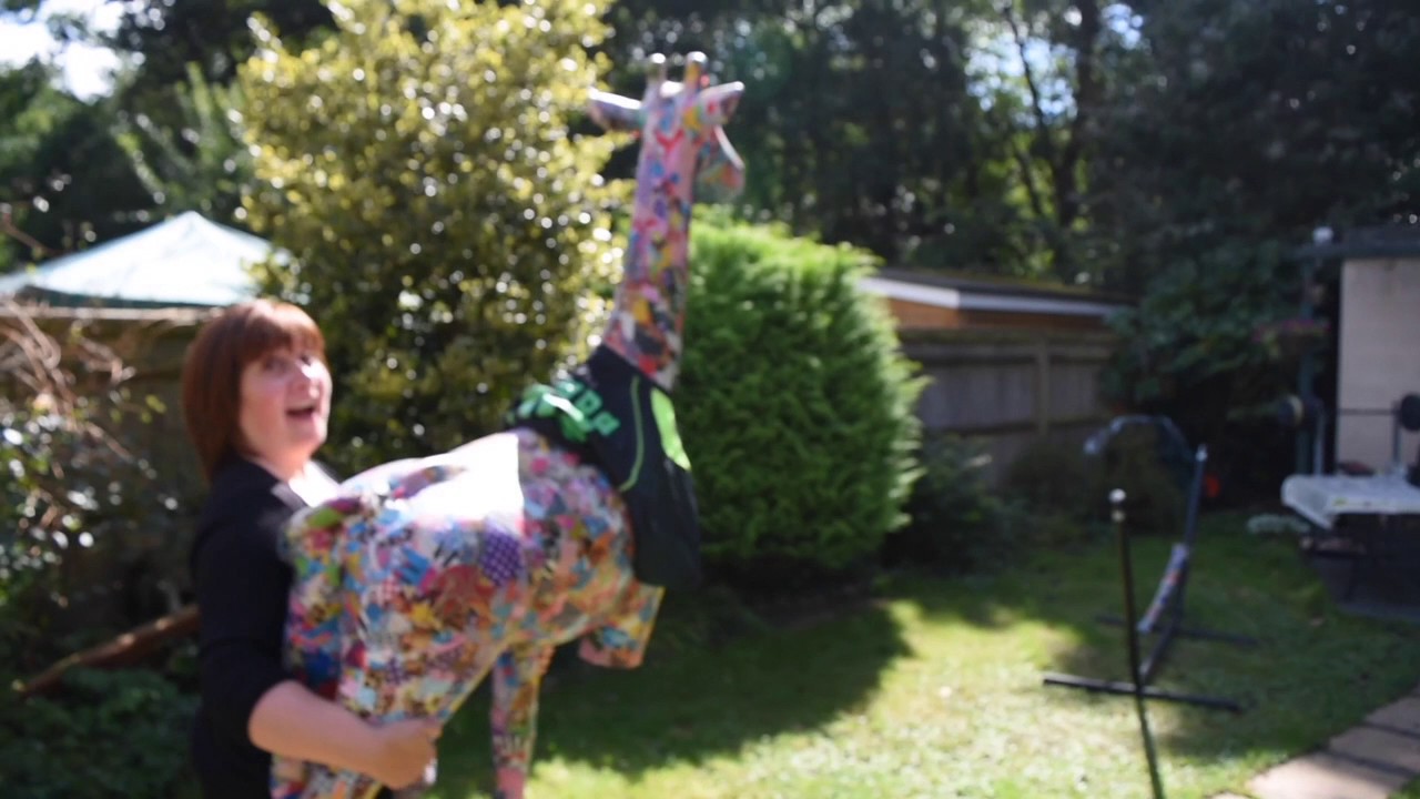 Giraffe racing at Arty Giraffe - YouTube