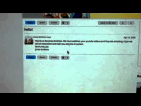 Old Myspace Message from the JoBros! - YouTube