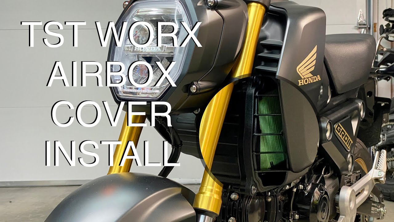 TST WORX 22+ Grom Airbox Cover Install | 2023 Honda Grom Build Part 4 ...