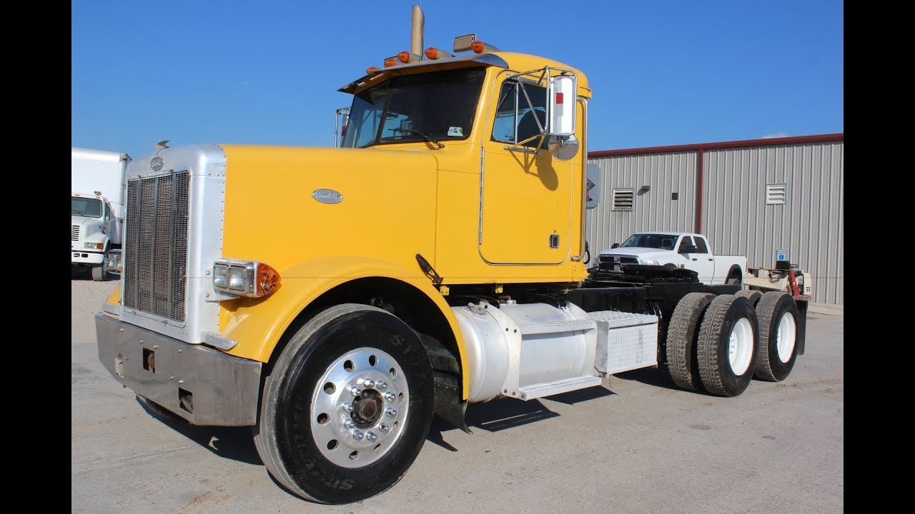 1995 Peterbilt 378 Daycab Tractor Truck Cat Engine - YouTube