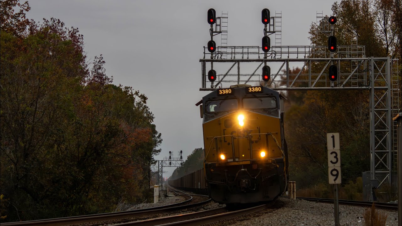 CSXT 3380 Leads Fast Loaded C332 Thru Contentnea Jct! - YouTube