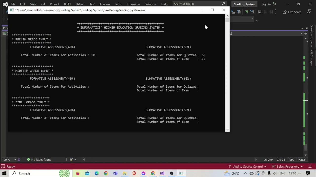C# Grading System (My Midterm Exam) - YouTube