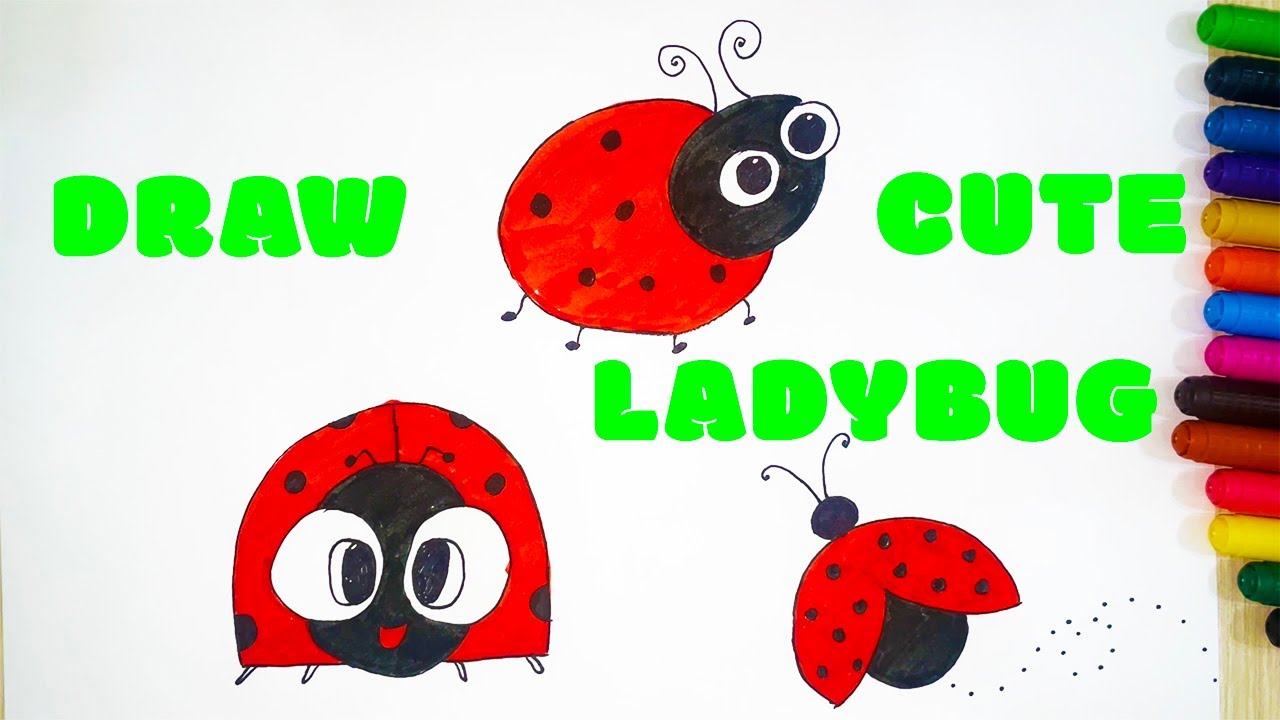 How To Draw Cute Ladybugs | Easy Drawings - YouTube