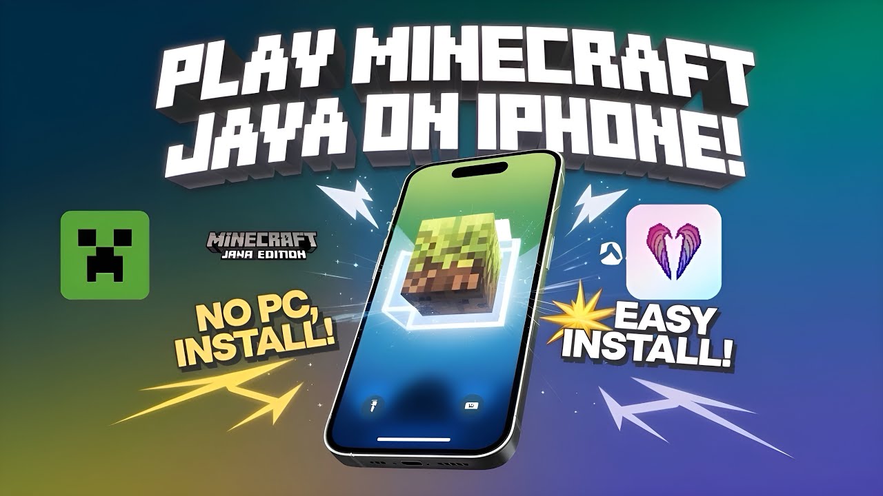 How to Play Minecraft Java Edition on iOS | Install PojavLauncher iOS ...