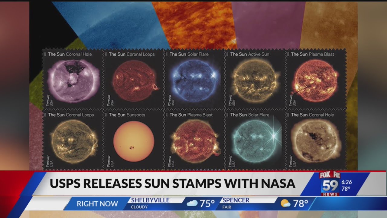 USPS releases sun stamps with NASA - YouTube